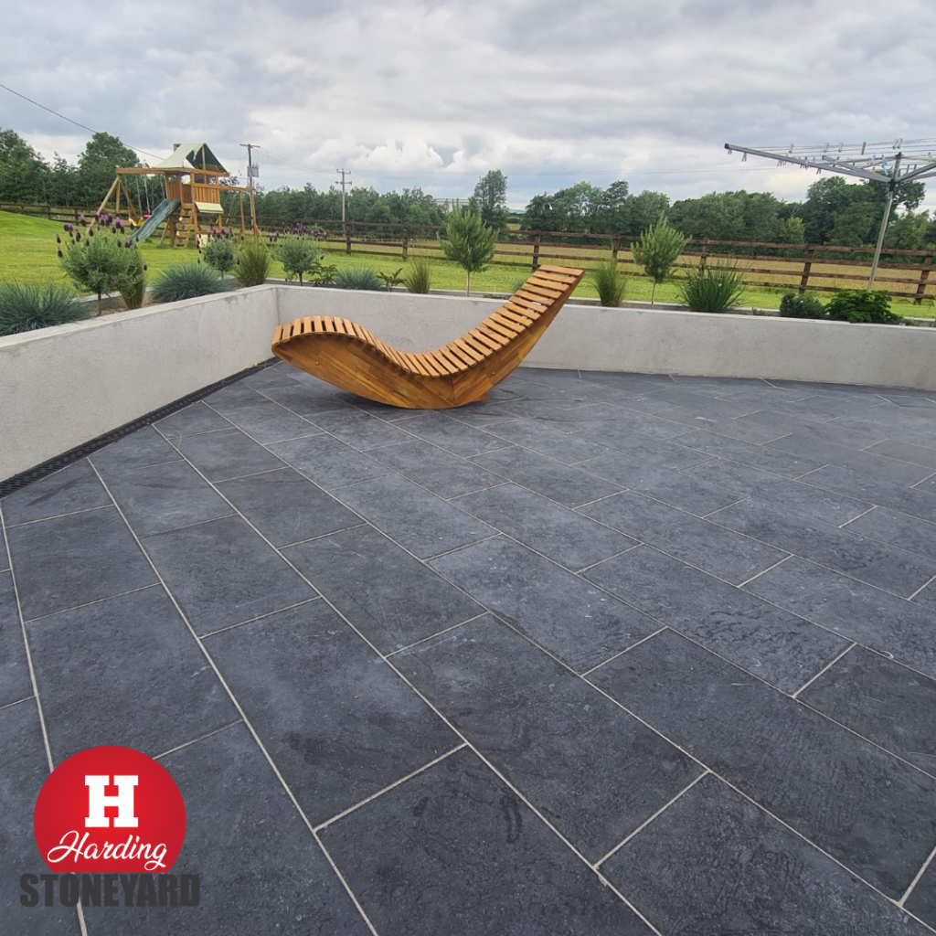 Blue Brushed Kilkenny Limestone Paving