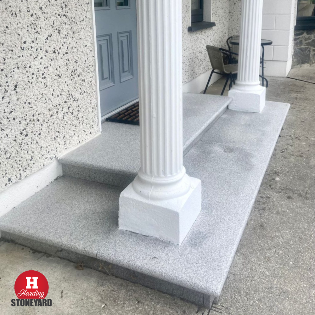 Silver Granite Steps - Harding Stoneyard Ireland