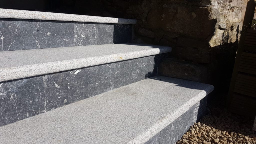 Silver Granite Steps - Harding Stoneyard Ireland