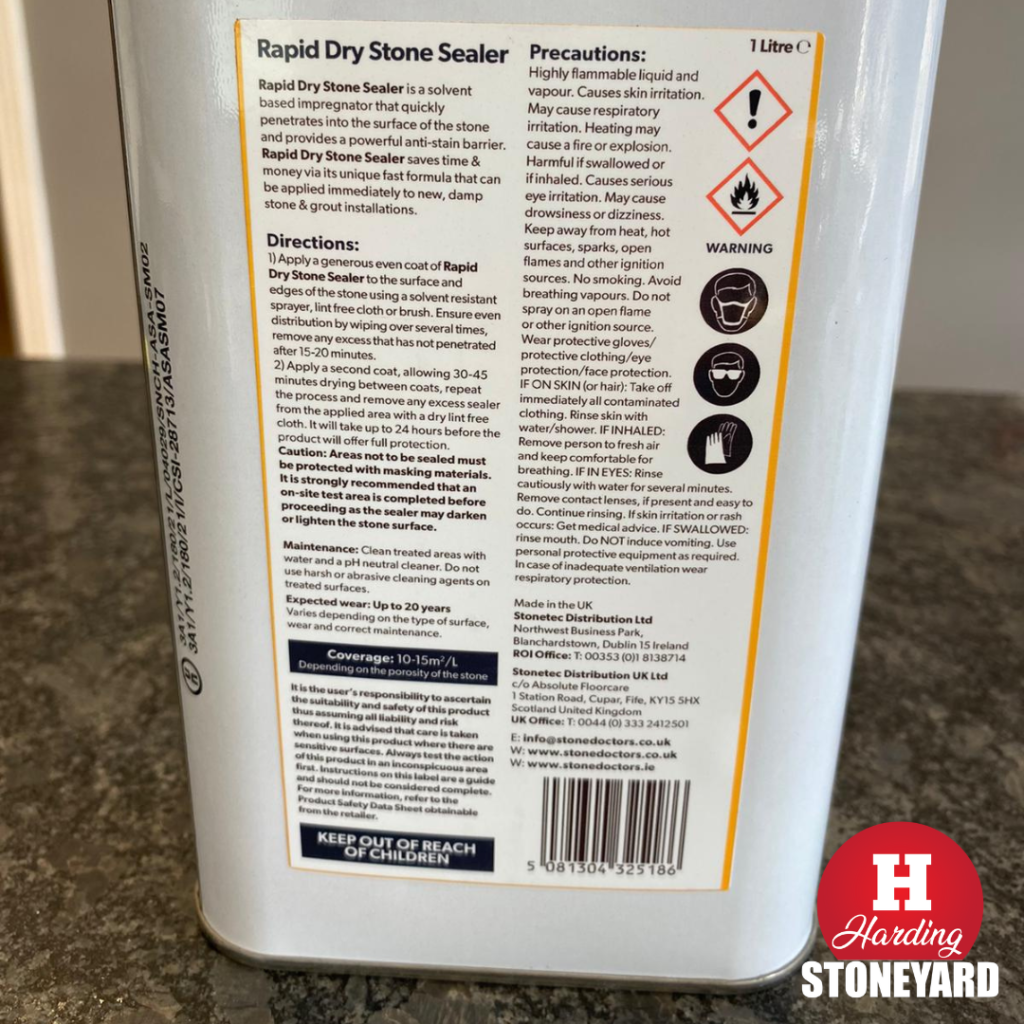 Stontex Rapid Dry Stone Sealer - Harding Stoneyard Ireland